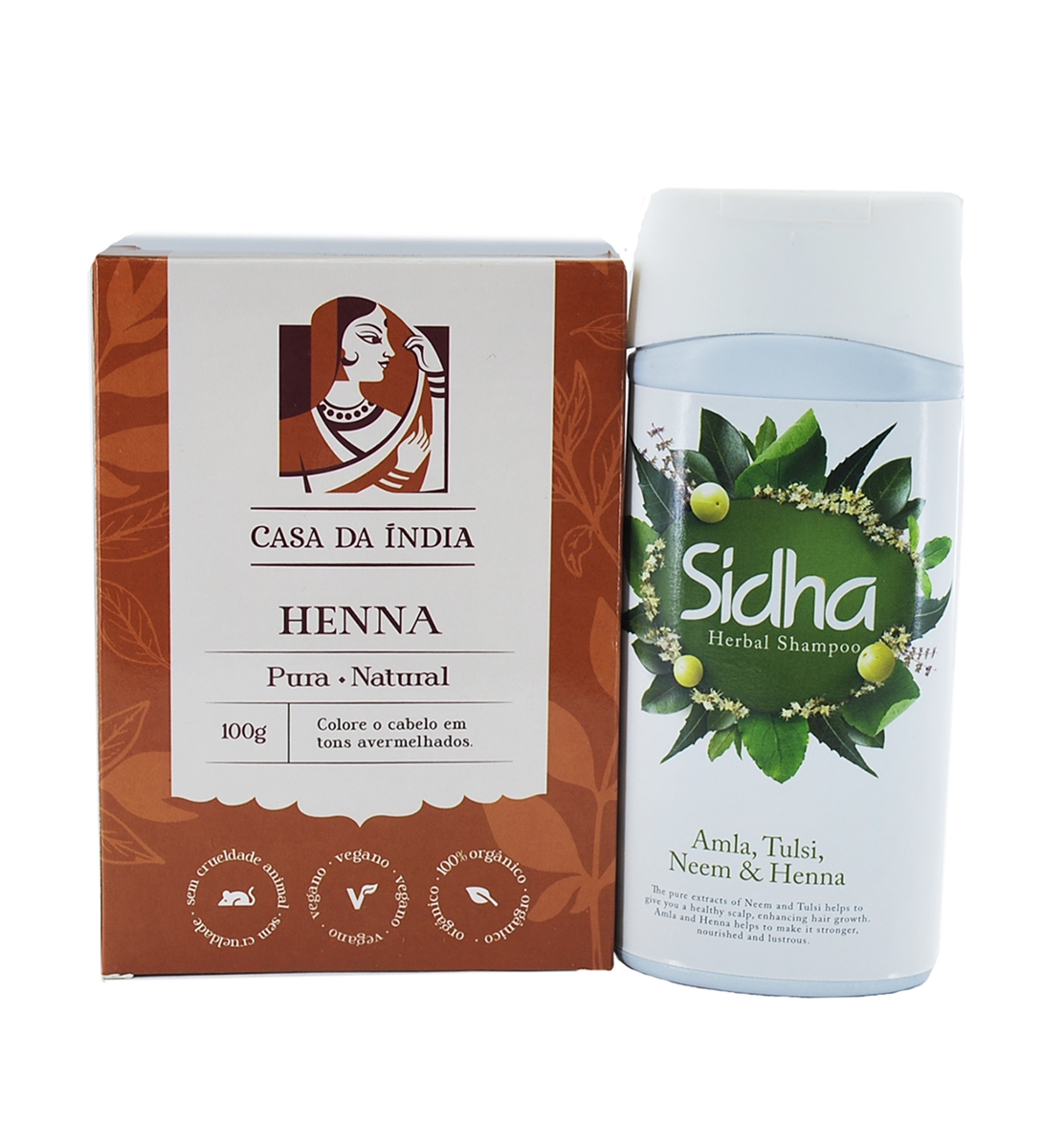 Kit Shampoo Sidha Herbal + Henna Pura Casa da Índia - Kit Shampoo Sidha ...